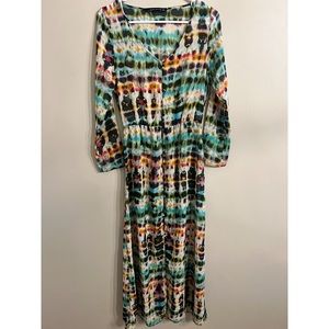 Zara | Dresses | Zara Zoe Baer Multi Colored Maxi Dress | Poshmark